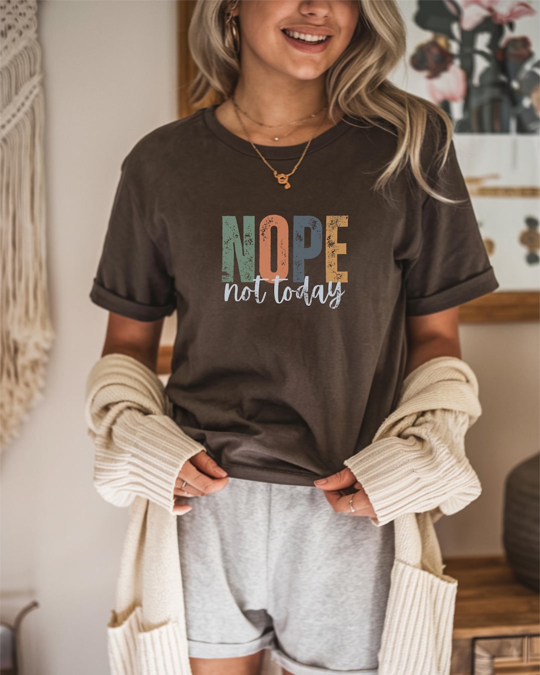 Nope Not Today Slogan Png, Nope Svg, Distressed Text Png, Distress Text ...