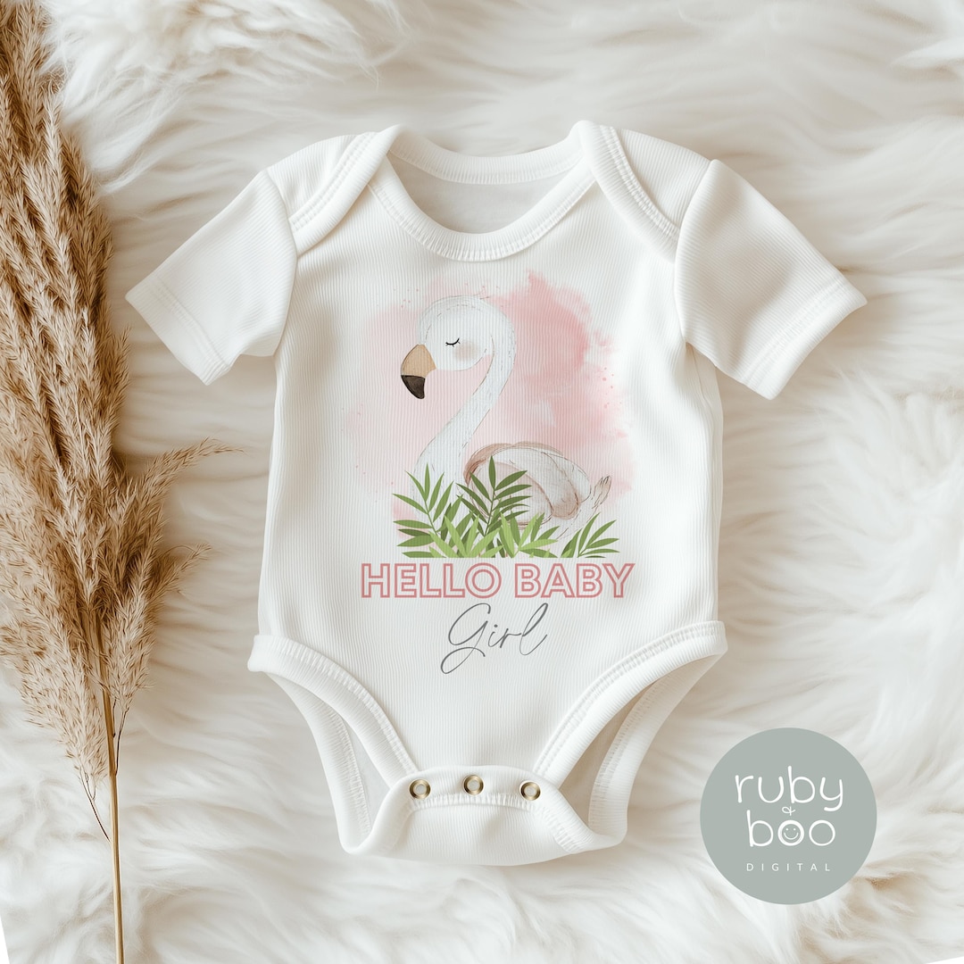 Hello Baby Girl Swan PNG, New Baby Sublimation Design, Baby Shower, New ...