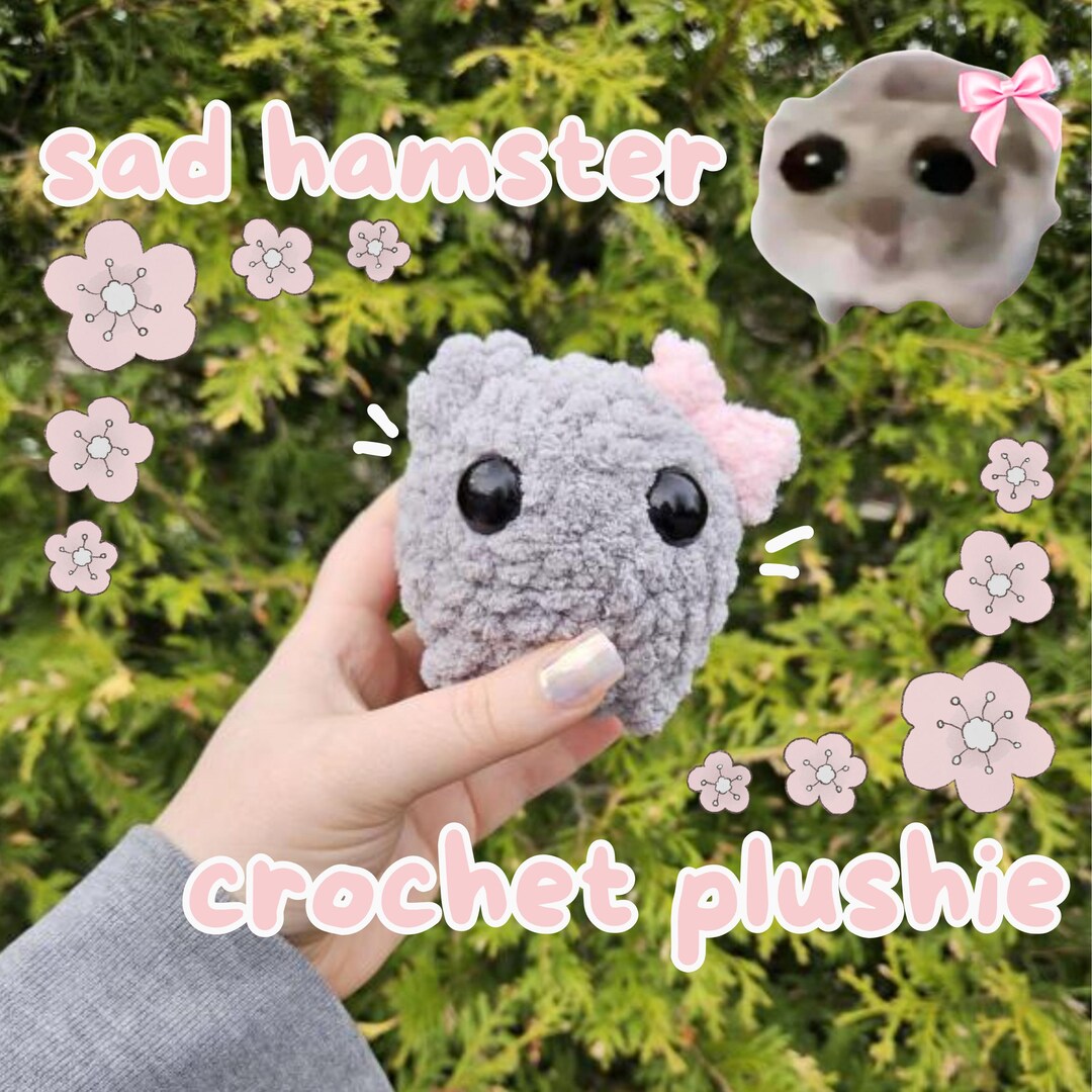 Sad Hamster Crochet Plushie – Meme Inspired Amigurumi | Kawaii ...