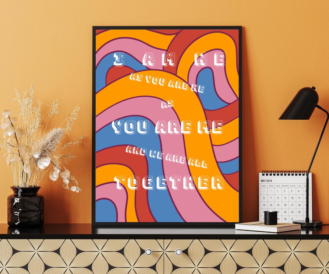 Framed the Beatles I Am the Walrus Wall Art Print – 60s Psychedelic ...