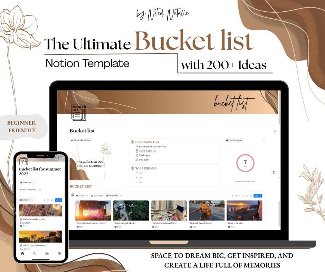 Ultimate Notion Bucket List Template | Travel&summer Bucket List, Solo ...
