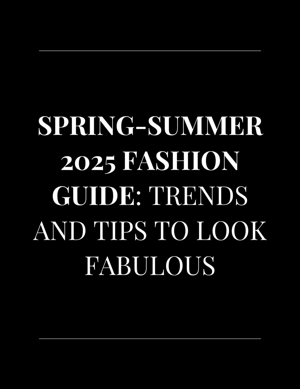 Spring-summer 2025 Fashion Guide: Trends and Styling Tips - Etsy