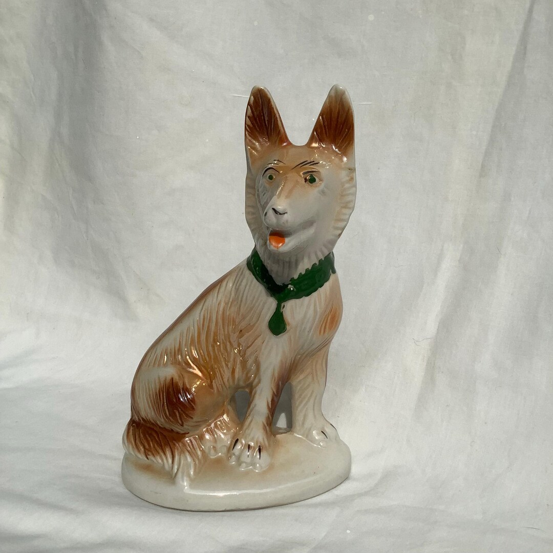 Vintage German Shepherd Ceramic Porcelain Made in Brazil. Lustreware ...