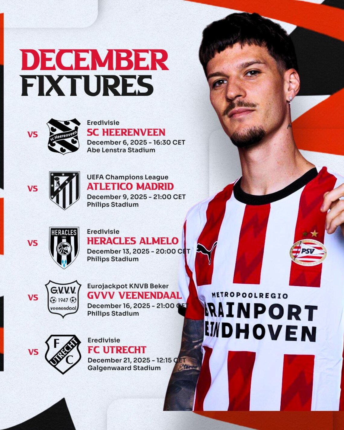 PSV Football Poster Template – Editable Canva Matchday Graphics for ...