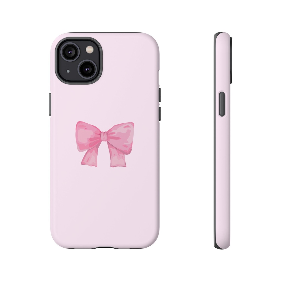 Cute Baby Pink Bow Phone Case, Pink Bow Design, Trendy Gift for Her ...