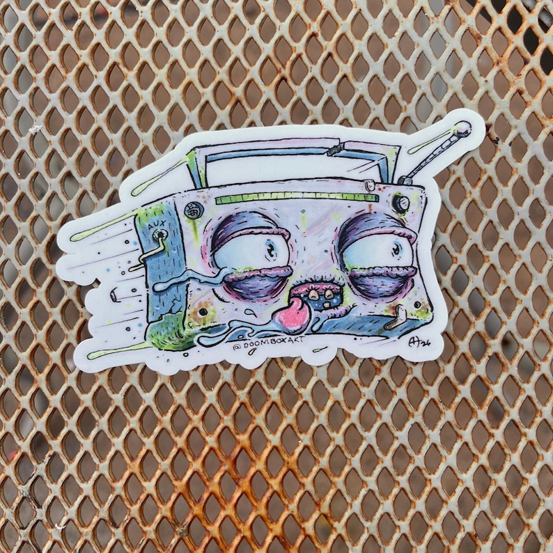 Sticker, Boombox!! 4" Matte Vinyl Sticker (indoor/outdoor) - Etsy