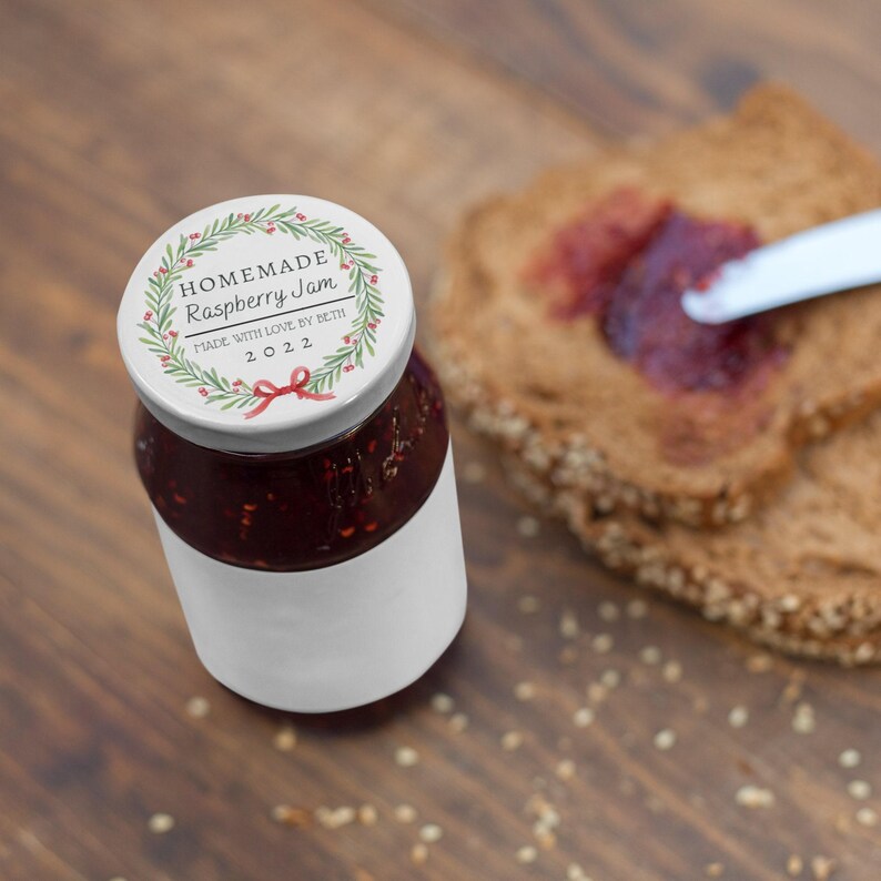 Custom Jam Labels: Personalized Canning Stickers, Homemade Gift Labels 