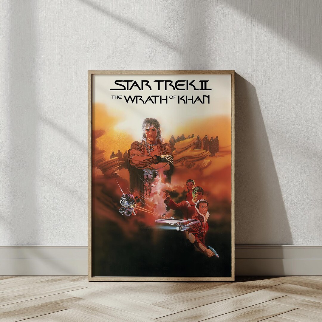 Retro Space Battle Poster Print – Sci Fi Action Wall Art With Desert ...