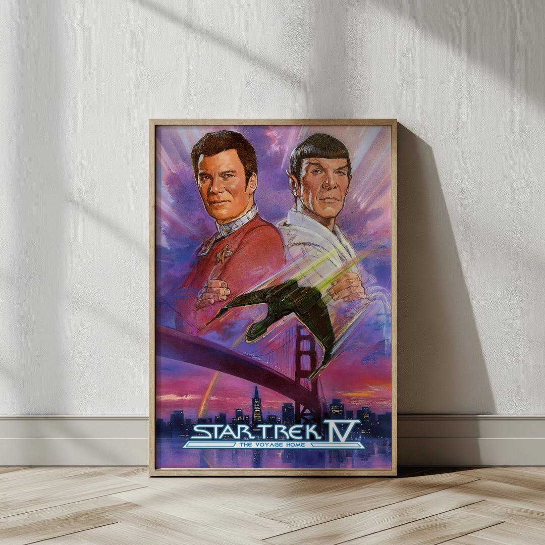 Vintage Time Travel Poster Print – Sci Fi Bridge and City Wall Art for ...