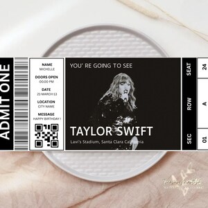 Editable Concert Ticket Canva, DIY Tickets Template, Printable Custom ...