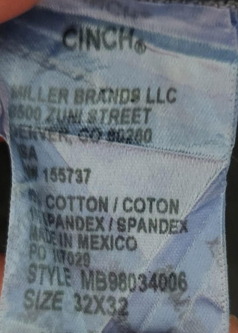 Cinch Silver Label Starched Jeans Size 32x32 - Etsy