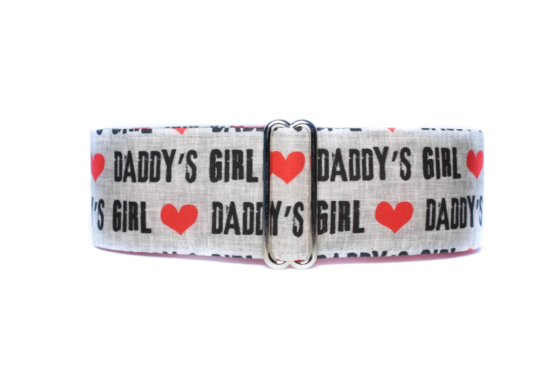 Daddy's Girl Martingale Collar 2 Inch, Grey Martingale Collar, Daddy's ...