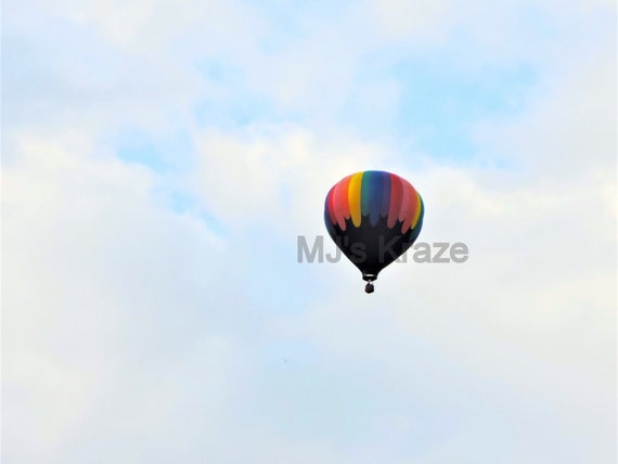 Hot Air Balloon Photo Digital Download Blue Sky Hot Air - Etsy