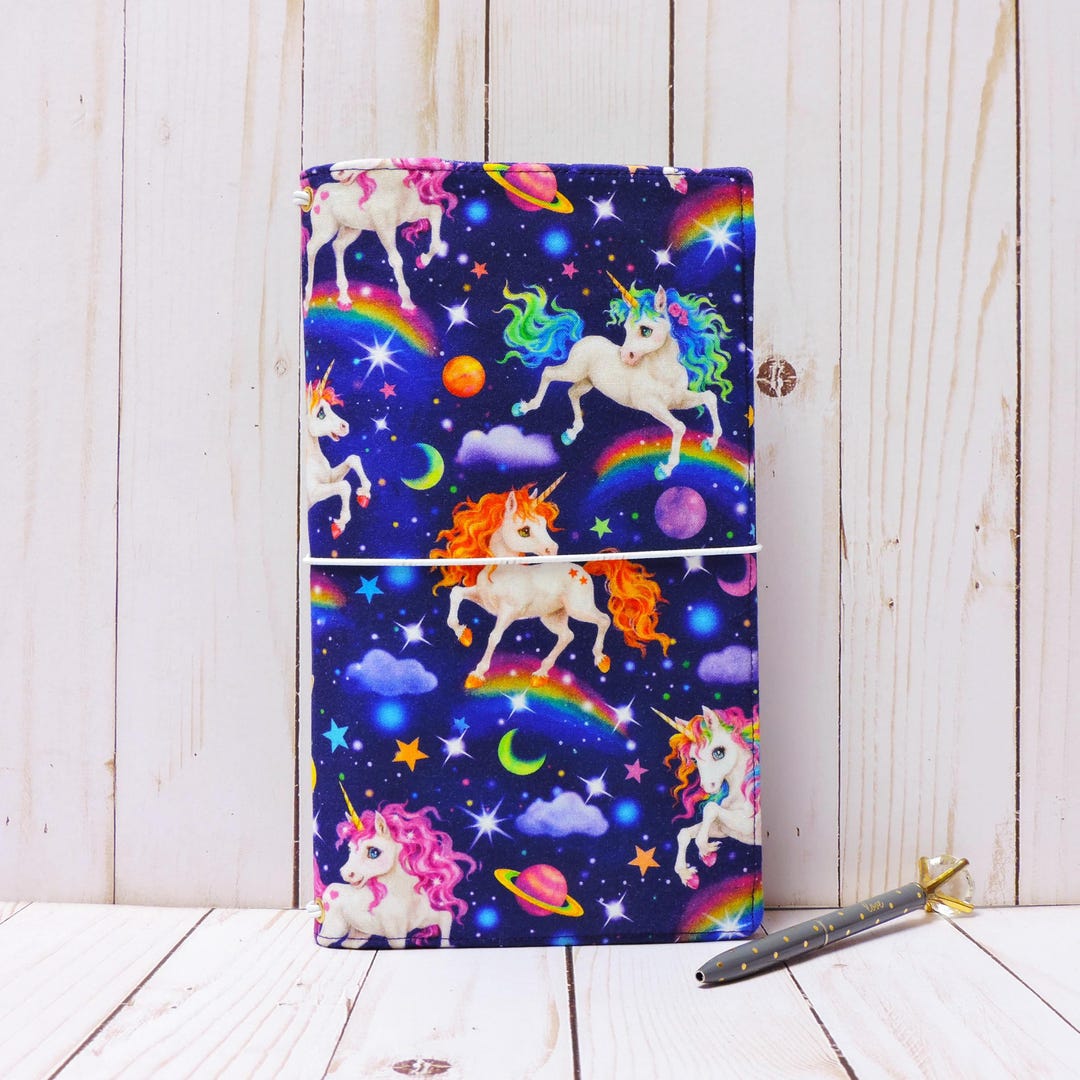 Cosmic Unicorn Traveler's Notebook Cover: 90s Lisa Frank Style - Etsy