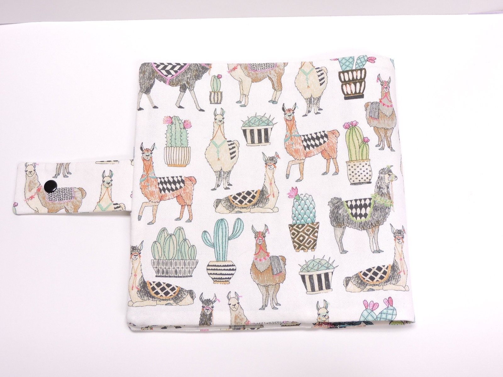 Llama Succulent Happy Planners Cover Monogram, Desert Cactus and Alpaca ...