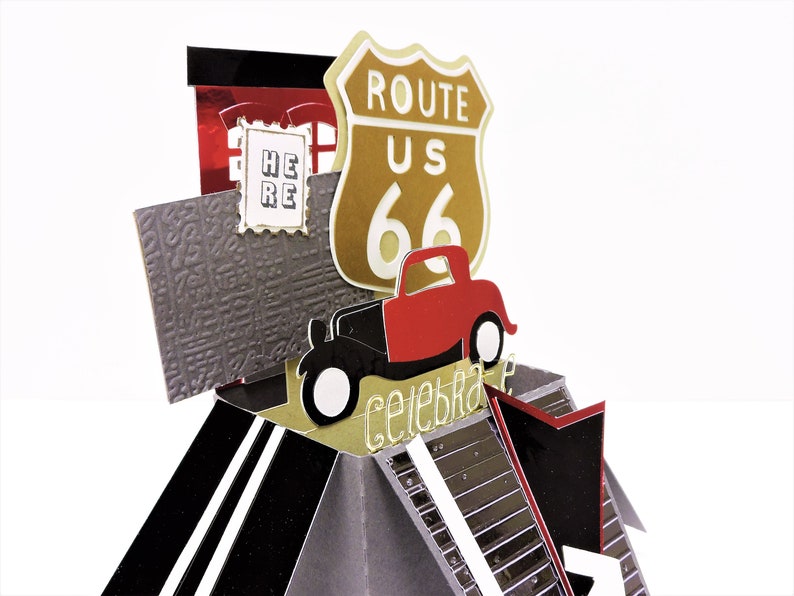 Route 66 Birthday Card: Personalized Road Trip Pop-up Box Card - Etsy
