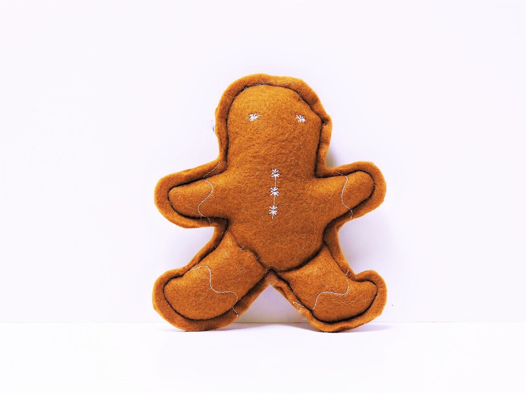 Felt Gingerbread Man Cat Toy With or Without Organic, Catnip Christmas ...