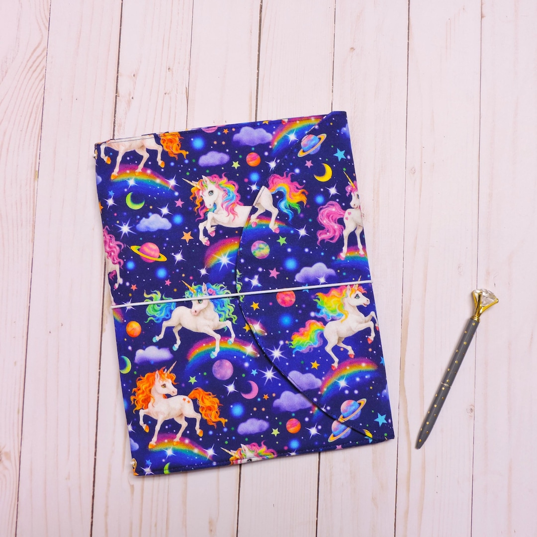 Cosmic Unicorn Notebook Cover: 90s Lisa Frank Style, College Ruled - Etsy