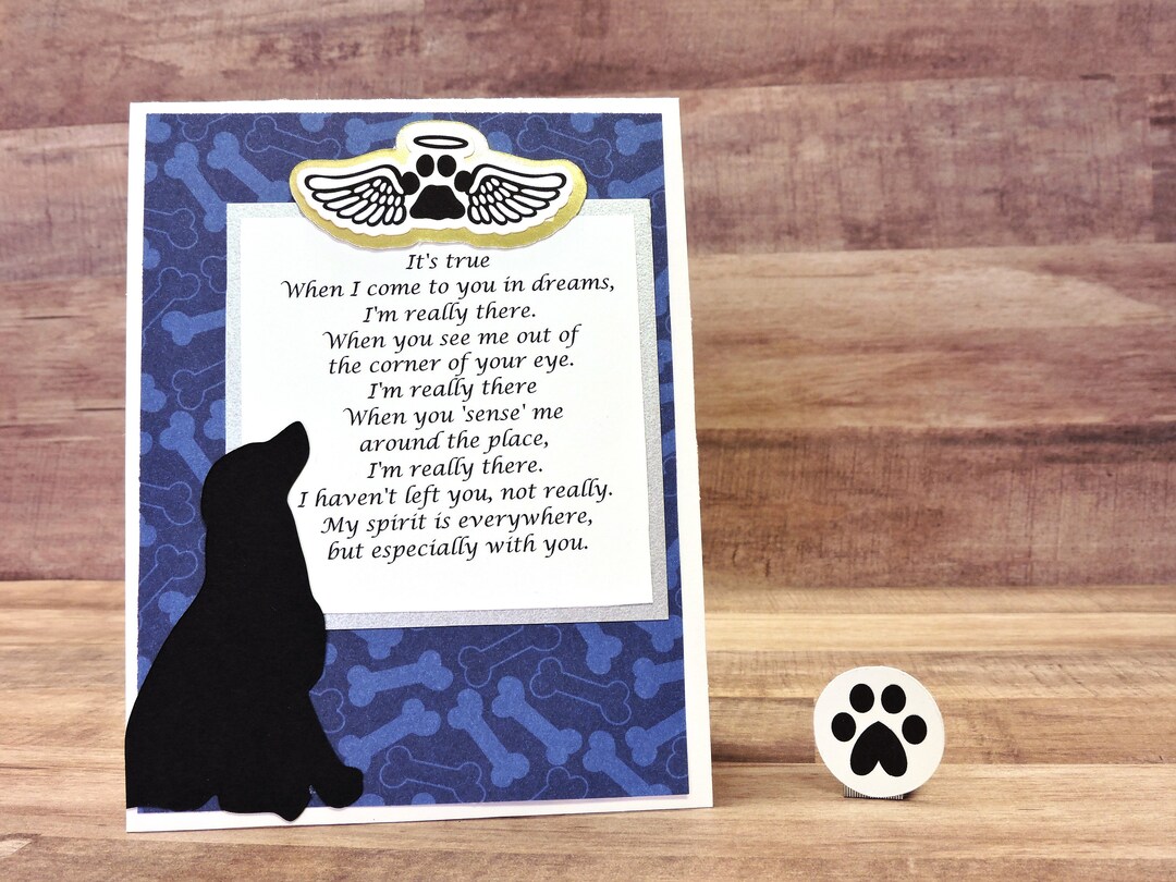 Dog Sympathy Card, Custom Dog Loss Card, Dog Condolence Card - Etsy