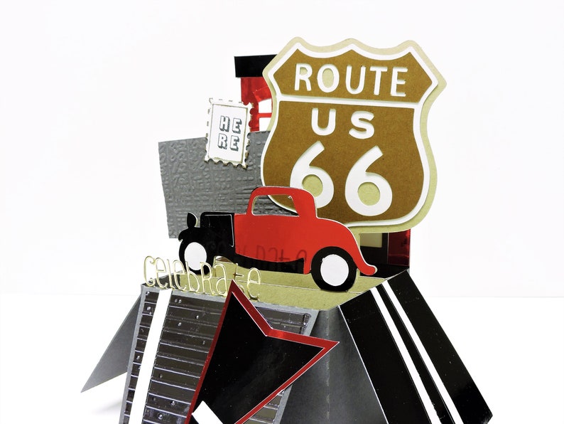 Route 66 Birthday Card: Personalized Road Trip Pop-up Box Card - Etsy