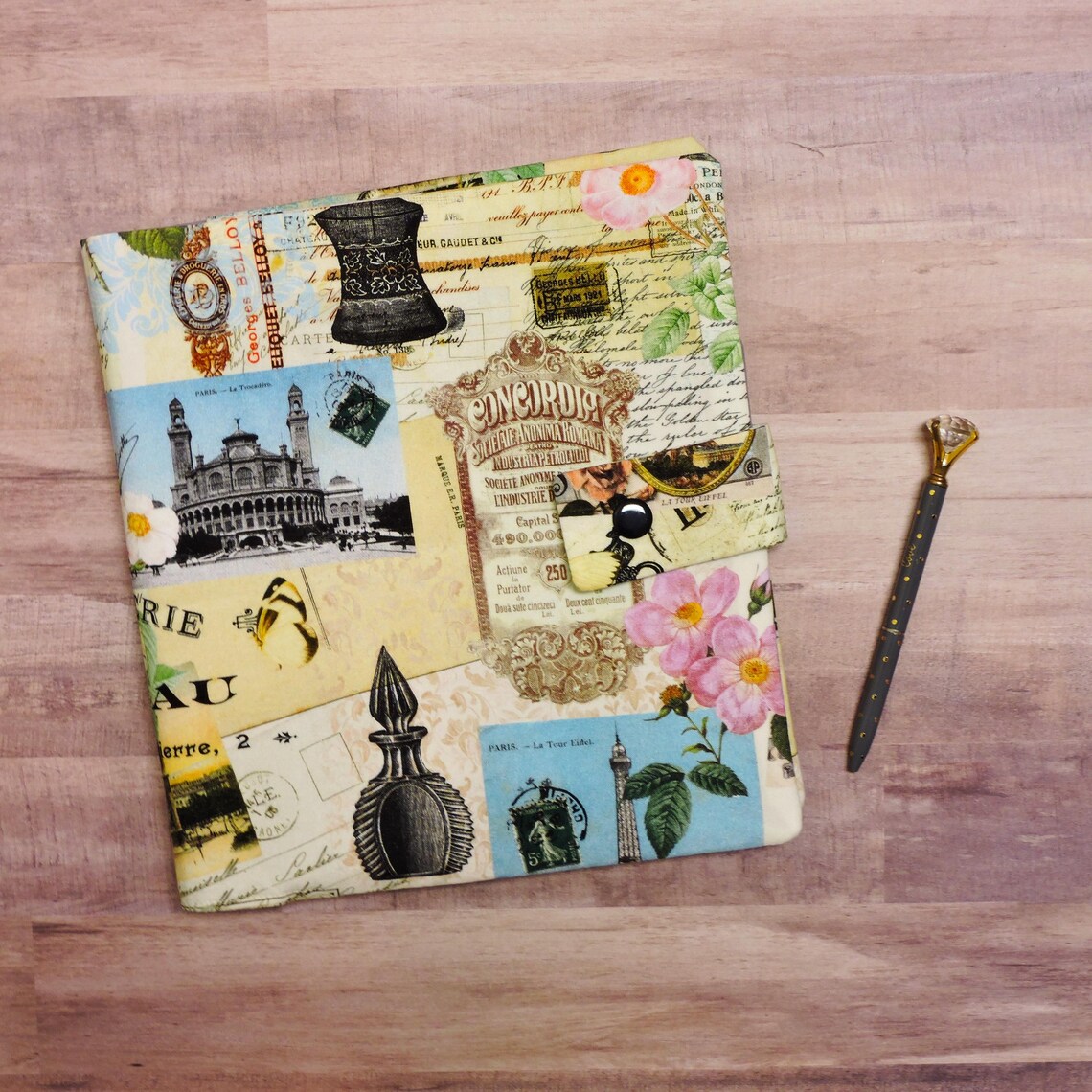 Paris Fabric Planner Cover: Fits Happy Planner, Tul, Levenger - Etsy