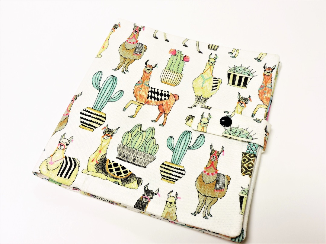 Llama Succulent Happy Planners Cover Monogram, Desert Cactus and Alpaca ...