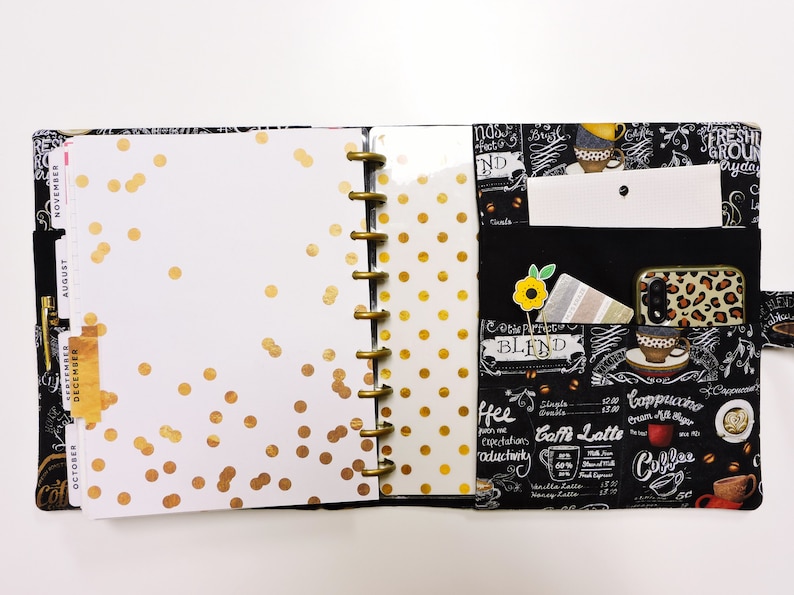 Coffee Fabric Planner Cover: Happy Planner, Tul, Levenger, Circa - Etsy