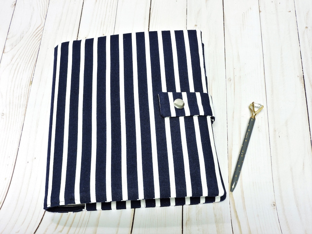 Navy Stripe Fabric Planner Cover: Classic Happy Planner Pouch - Etsy