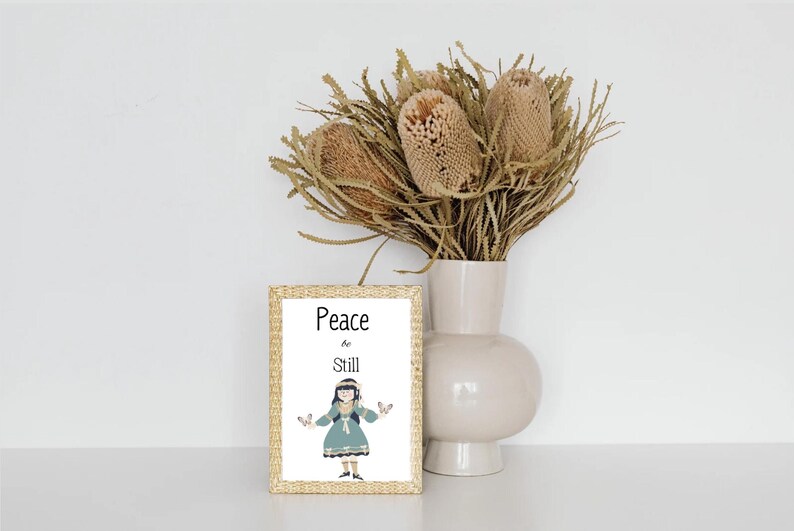 Peace Be Still Digital Printable | Christian Wall Art | Minimalist ...