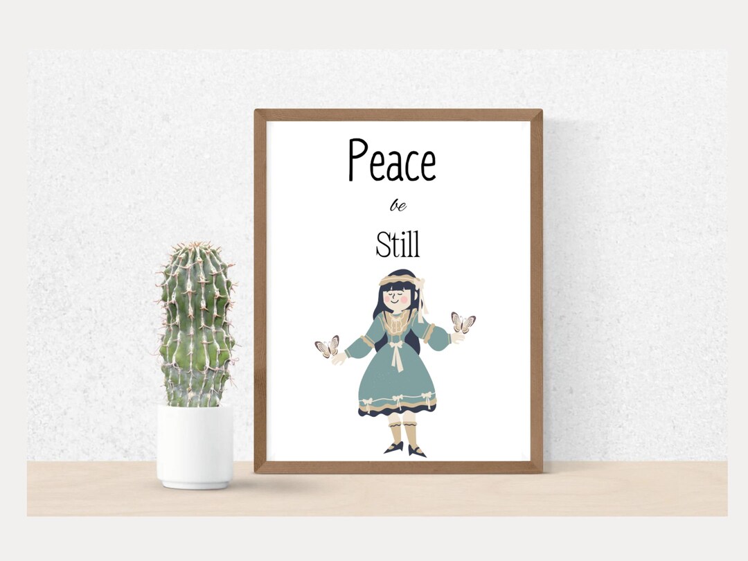 Peace Be Still Digital Printable | Christian Wall Art | Minimalist ...
