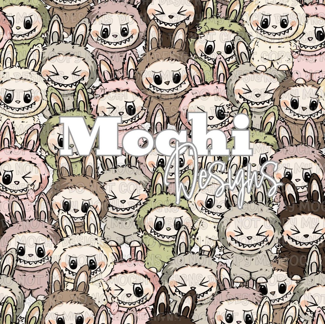 Labubu Monster Latte Matcha Coffee Sakura Labubu Tossed PACKED Digital ...