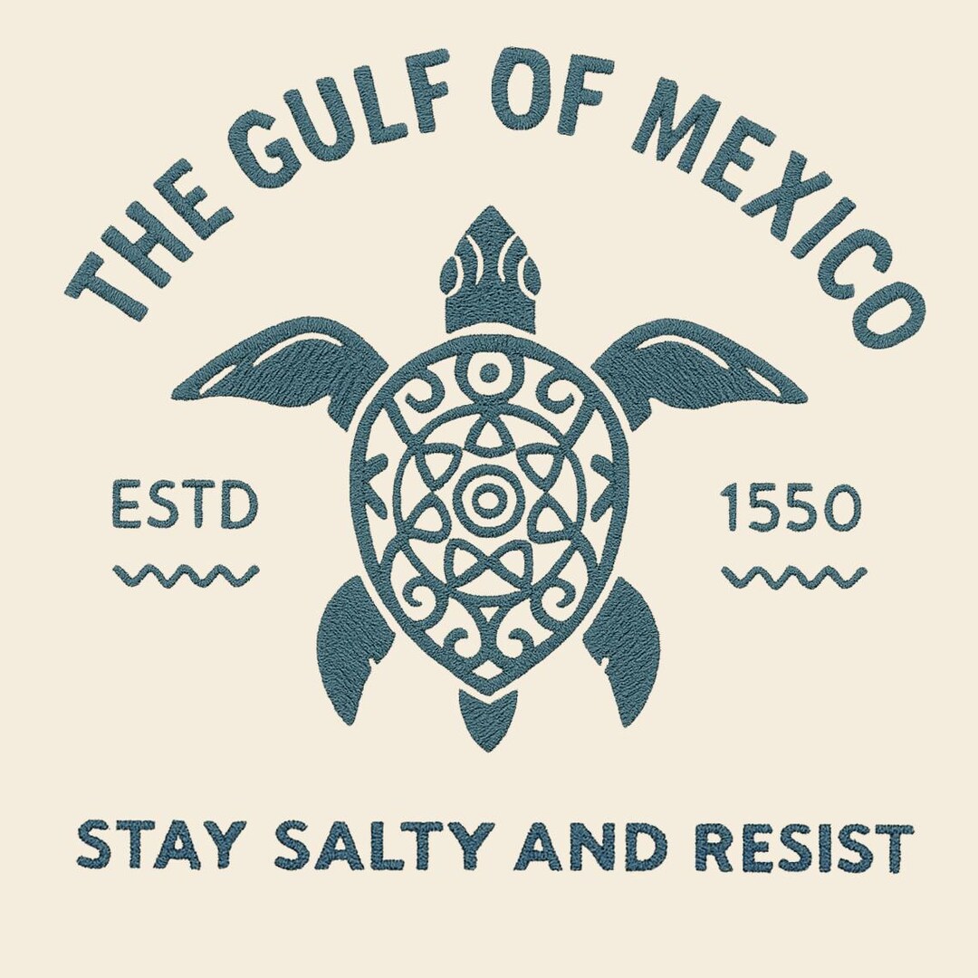 Embroidery Gulf of Mexico Stay Salty Resistance File, Resist Embroidery ...