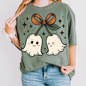 Ghost Cherries Png, Cute Ghost Design, Halloween Ghost Png, Fall ...