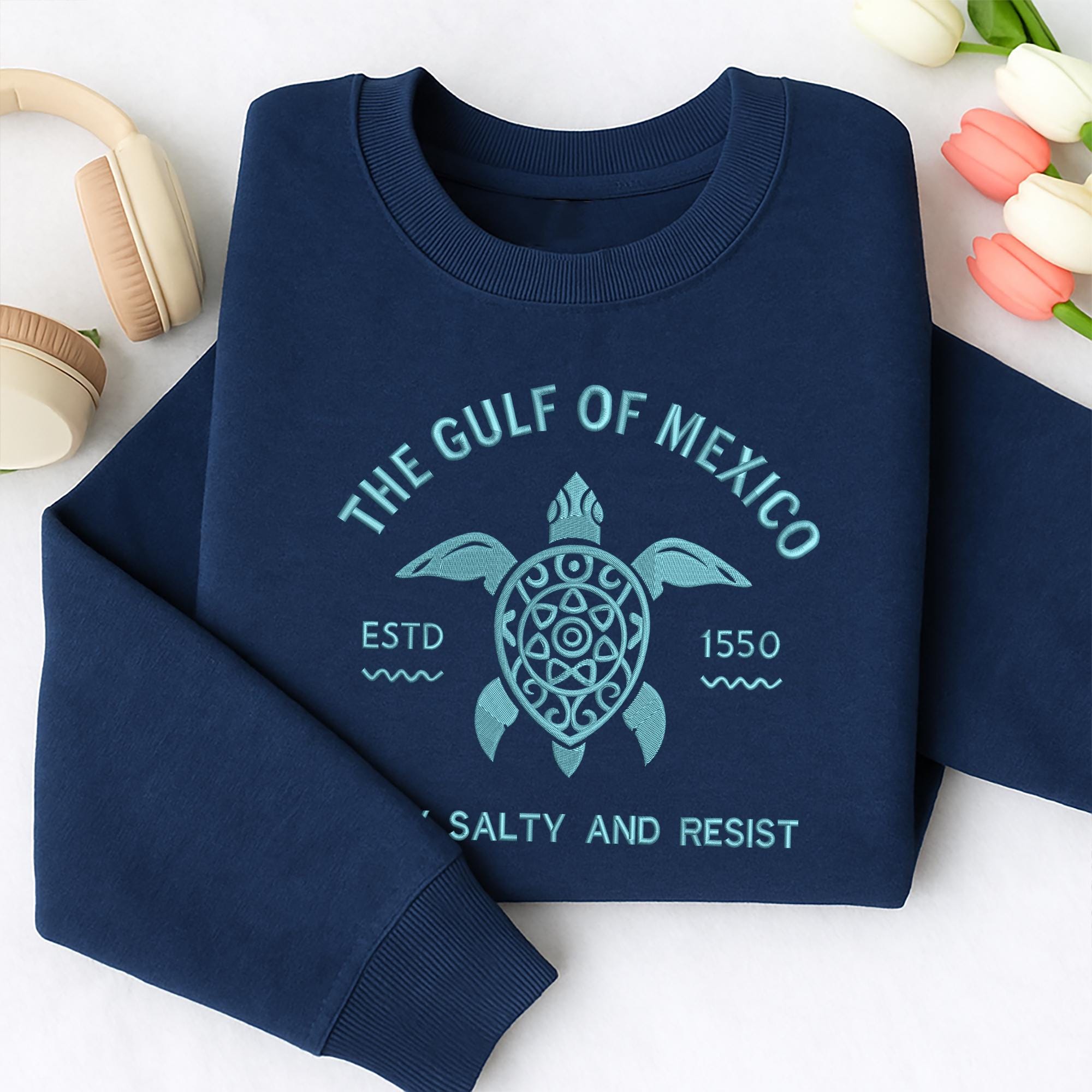 Embroidery Gulf of Mexico Stay Salty Resistance File, Resist Embroidery ...