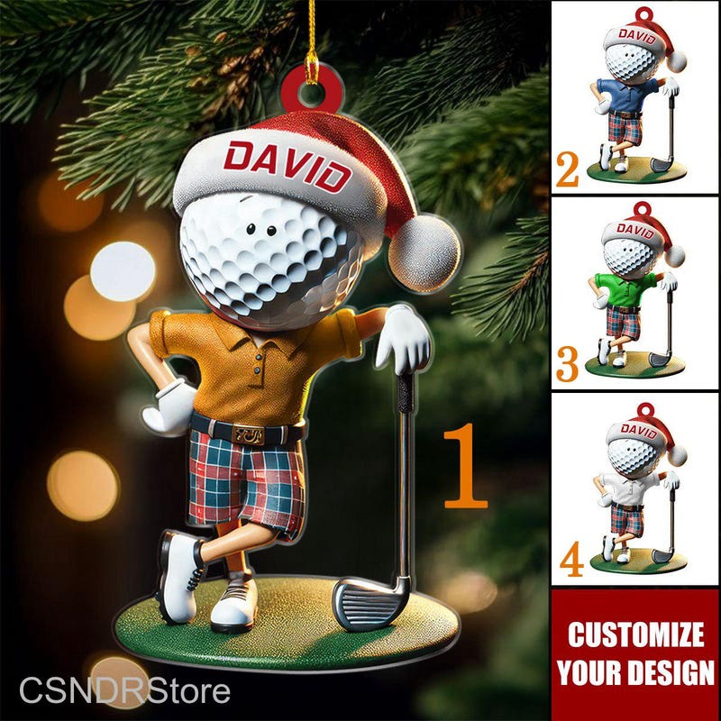 Golf Christmas Ornament - Etsy