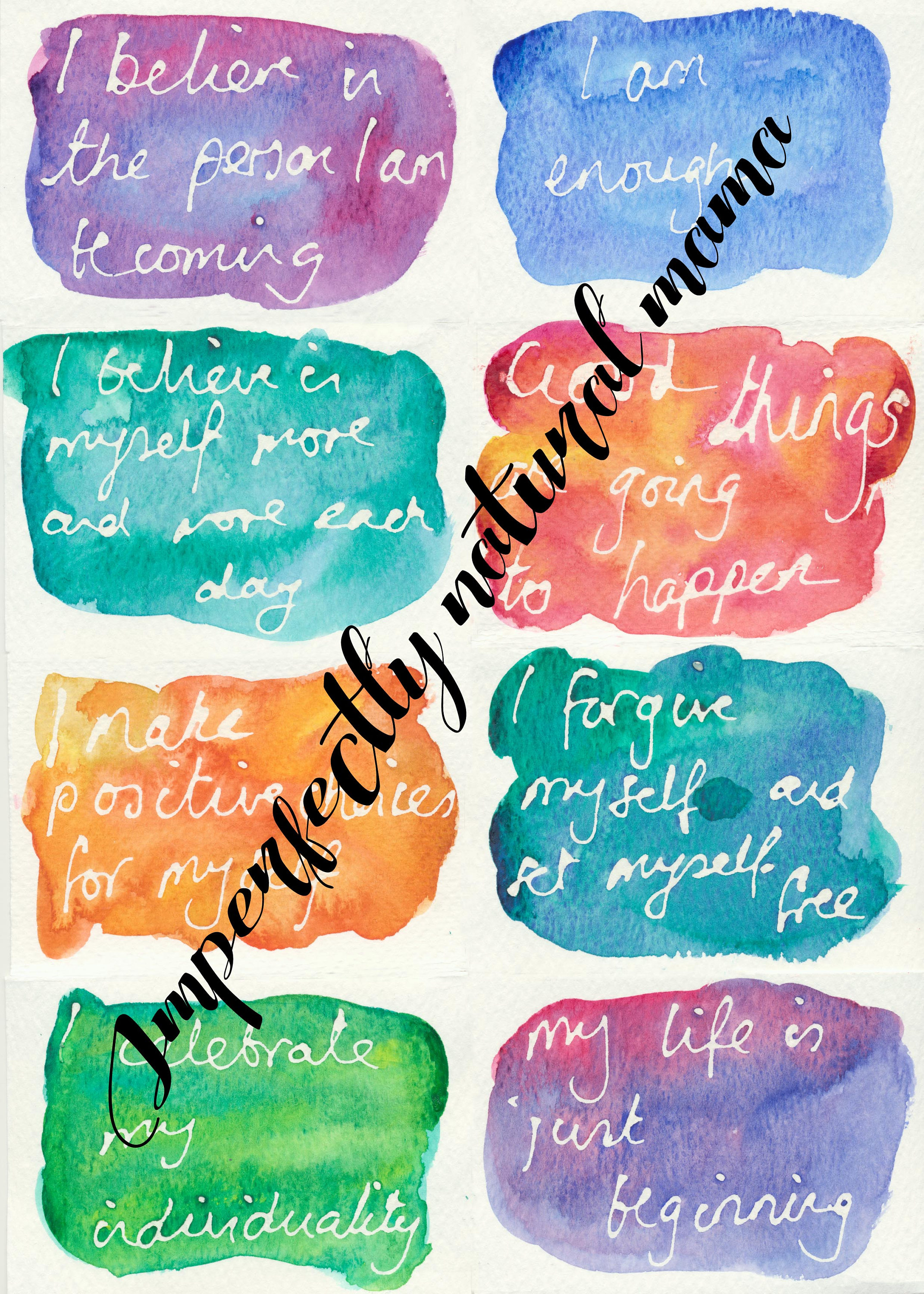 Affirmation Cards Download, Positive Affirmations, Watercolour ...