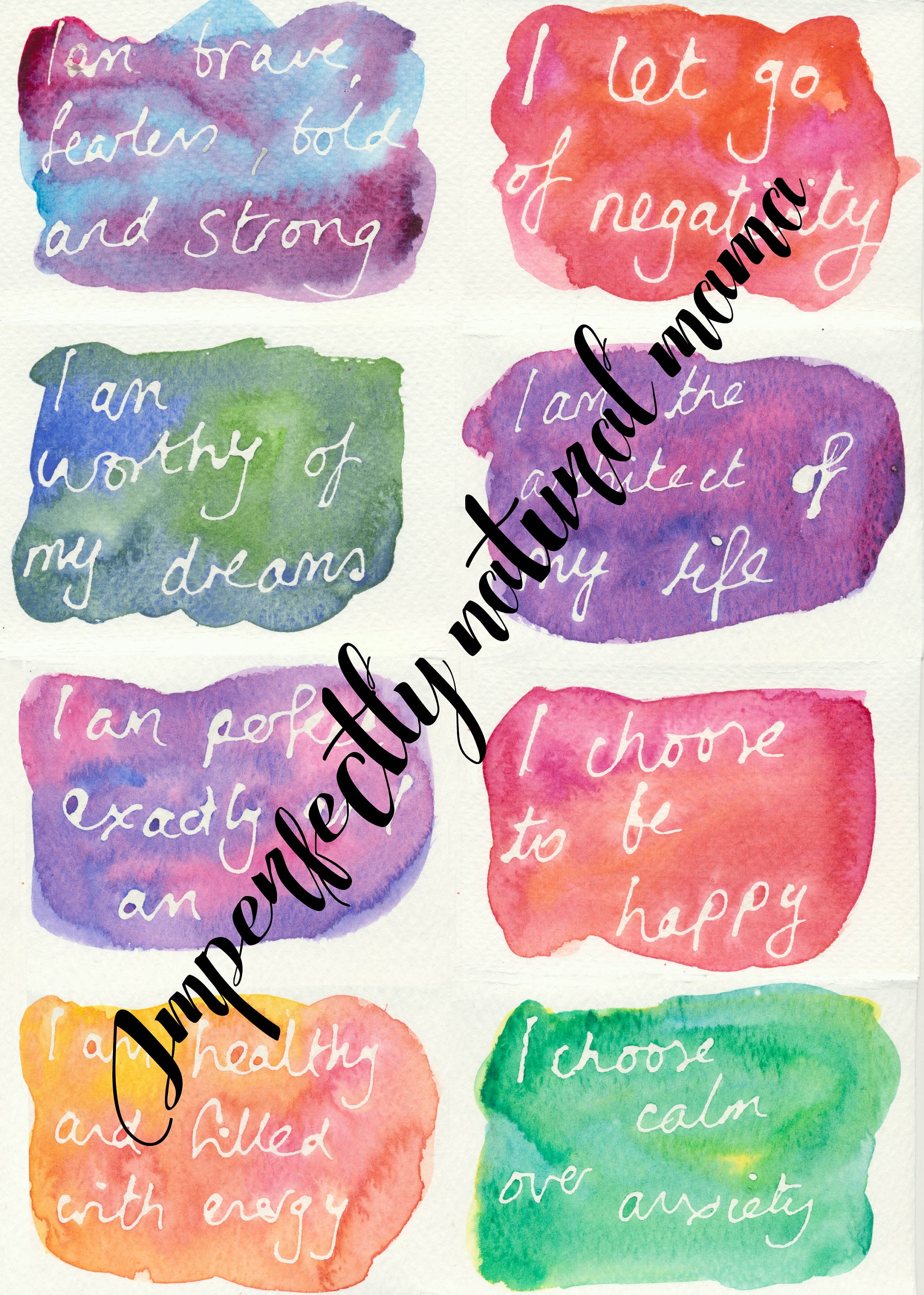 Affirmation Cards Download, Positive Affirmations, Watercolour ...