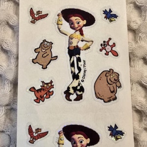 BRAND NEW Opened Toy Story 2 Jessie Sticker Sheet Sandylion - Etsy