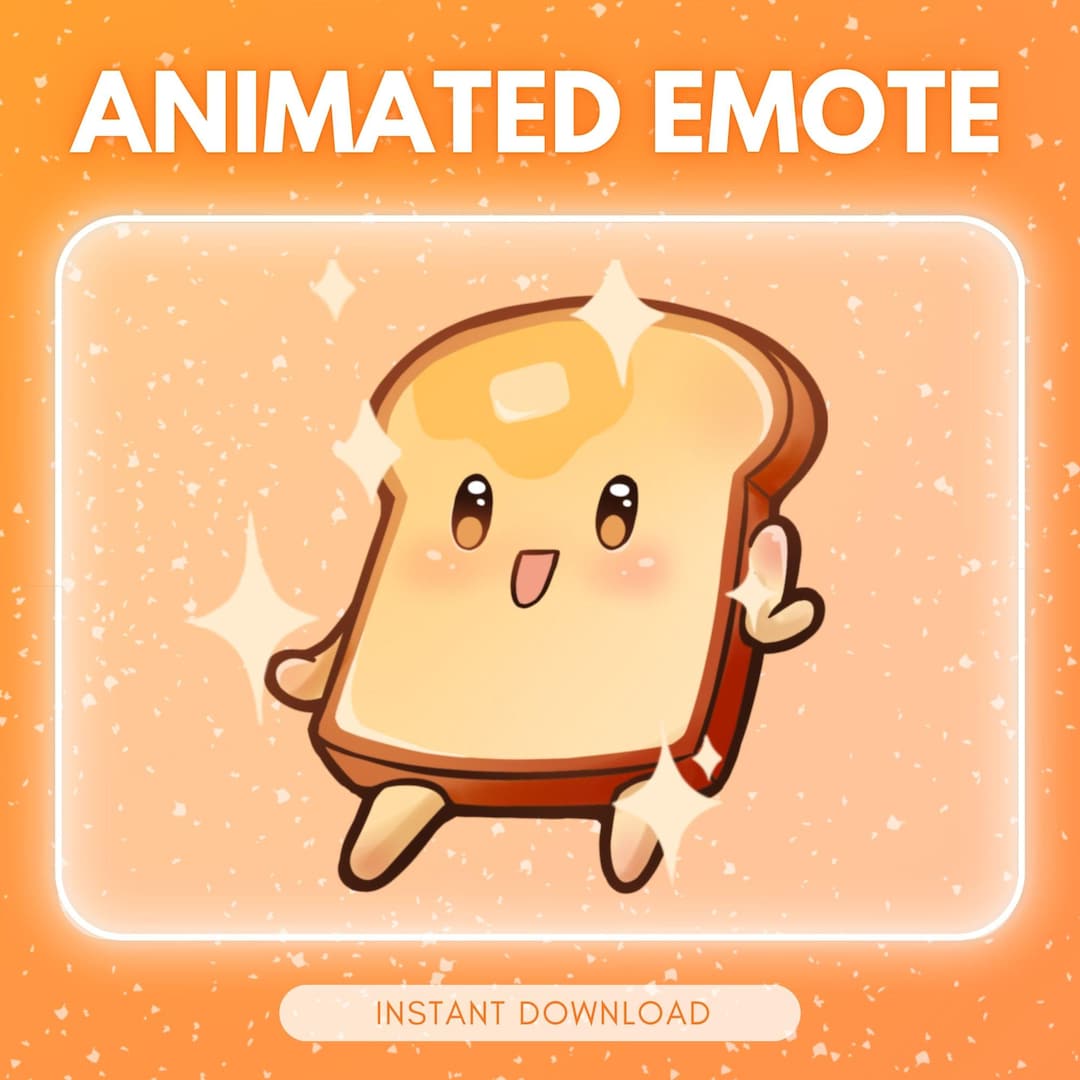 ANIMATED Emote Twitch & Discord - Cute Dancing Toast