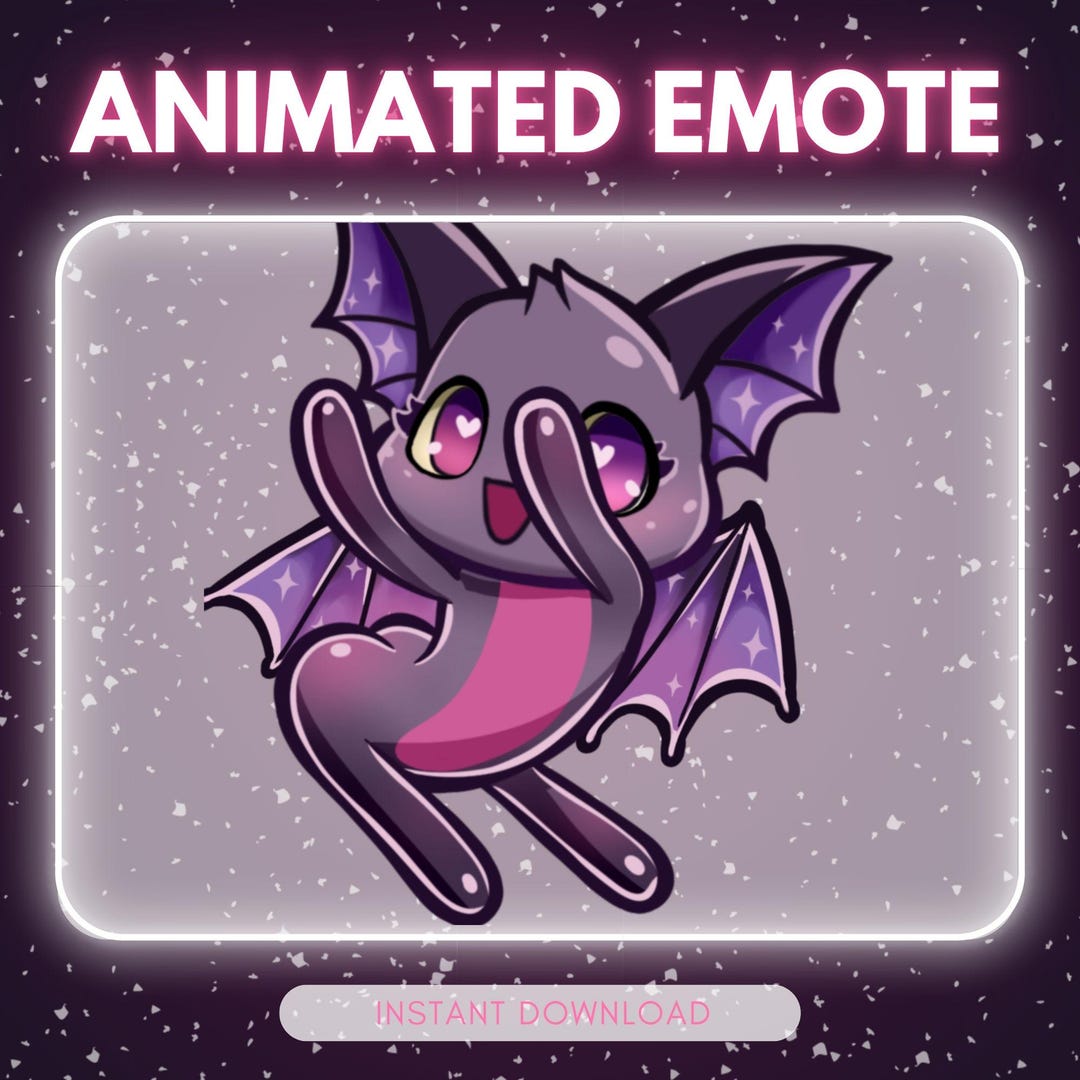 ANIMATED Emote Twitch & Discord - Adorable Bat Emote - Dancing Bat
