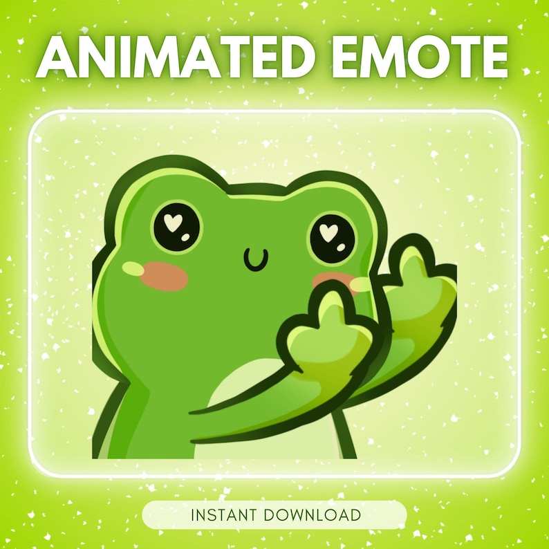 ANIMATED Emote Twitch & Discord - Cute Flipping Frog