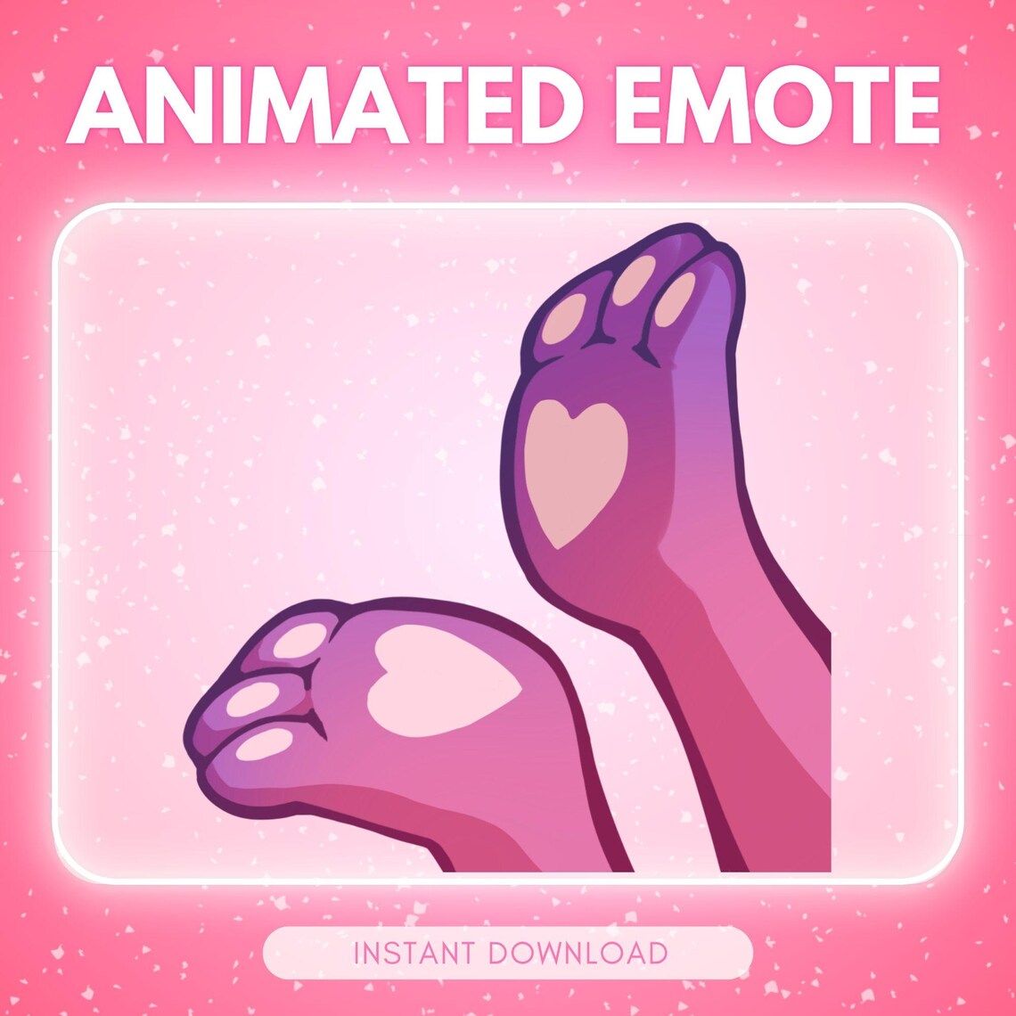 ANIMATED Emote Twitch & Discord - Cute Pink Paws Clapping