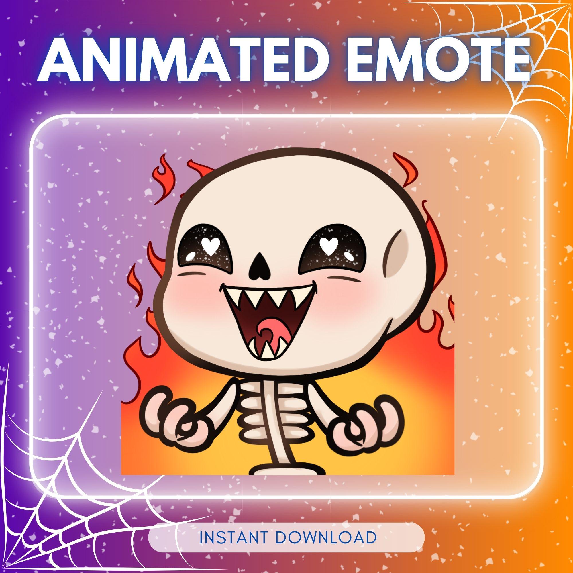 ANIMATED Emote Twitch & Discord - Evil Laugh Skeleton