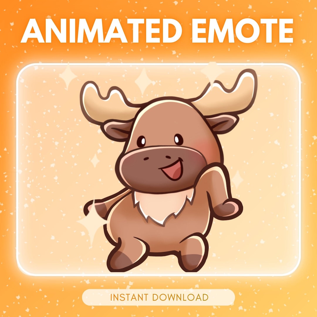 ANIMATED Emote Twitch & Discord - Chibi Dancing Moose