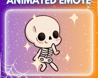 Animated Twitch | Discord Emote, Cute Skeleton Dance,|png| for ...