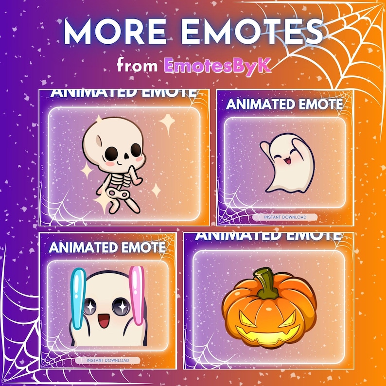 ANIMATED Emote Twitch & Discord - Cute Dancing Skeleton