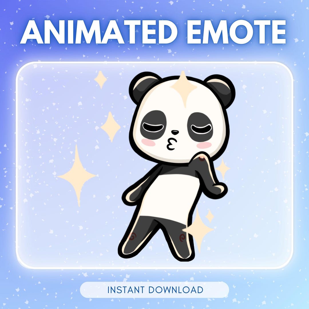 ANIMATED Emote Twitch & Discord - Cute Sparkling Dancing Panda