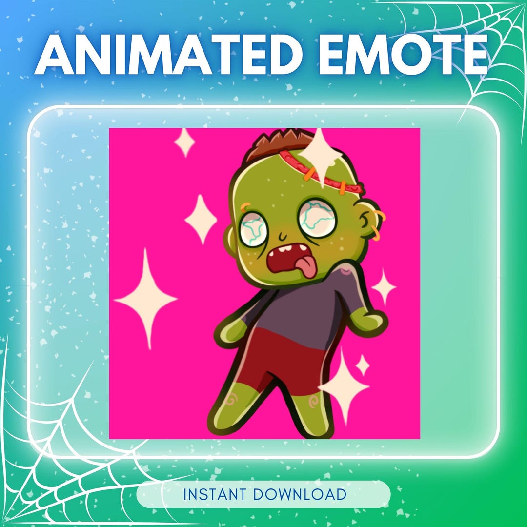 ANIMATED Emote Twitch & Discord - Cute Disco Dancing Dancing Zombie