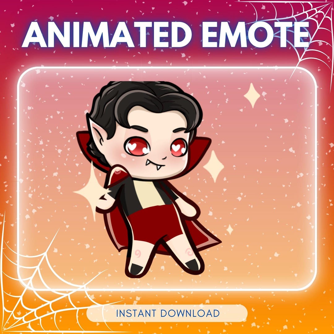 Animated Dancing Dracula Emote: Twitch/discord Halloween Vampire (GIF ...