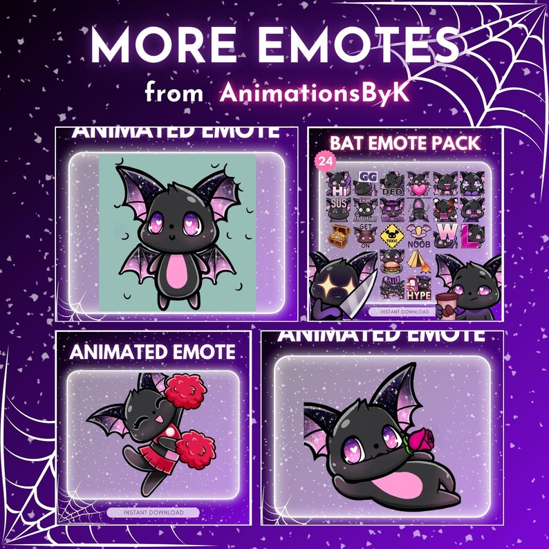 Animated Black Bat Emote for Twitch & Discord – Raving Goth Streamer ...